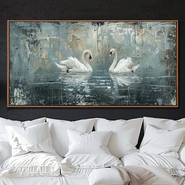 Large Wall Art Swan - Etsy