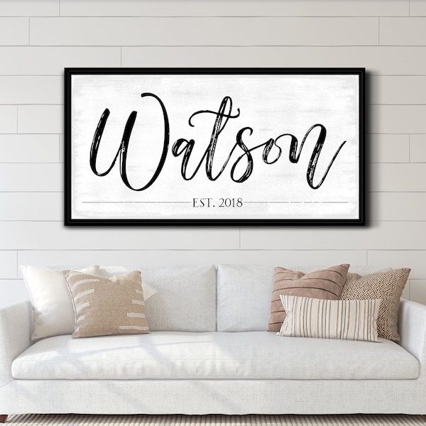 Canvas Family Name Prints - Etsy