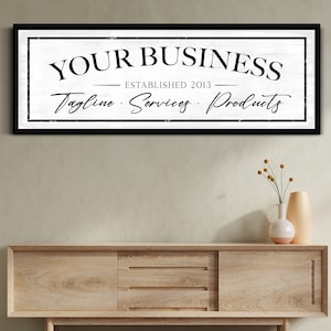 Customized Your Business Sign, Custom Company Name Sign, Modern Your ...
