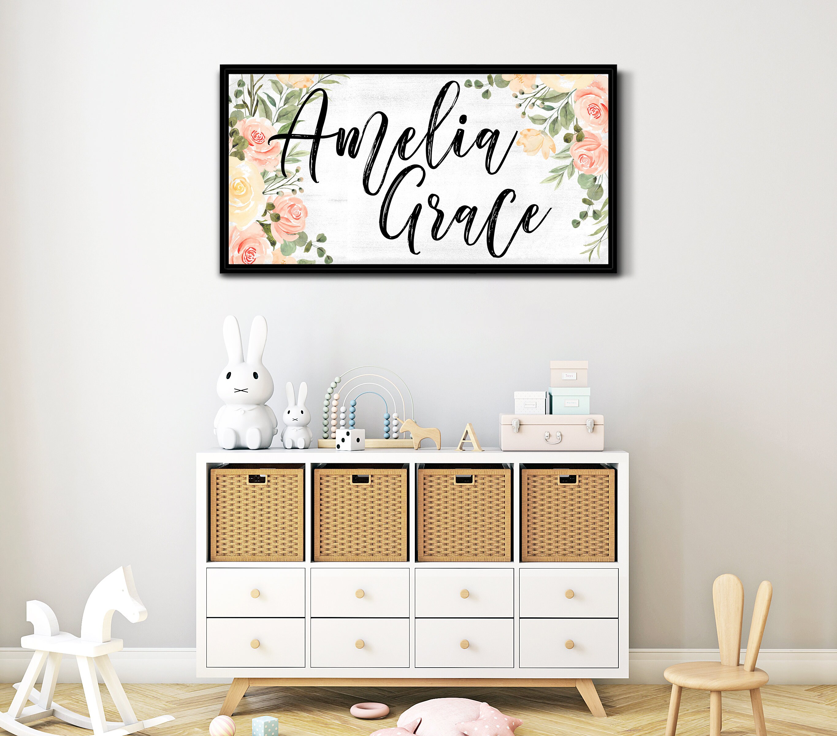 Personalized Baby Name Sign Above Crib Sign Children Name - Etsy