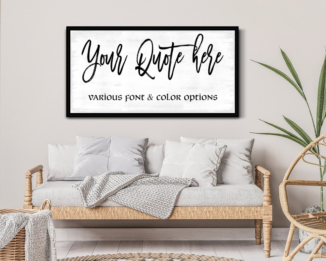 Custom Quote Text Sign Personalized Sign Custom Sayings Farmhouse Wall ...