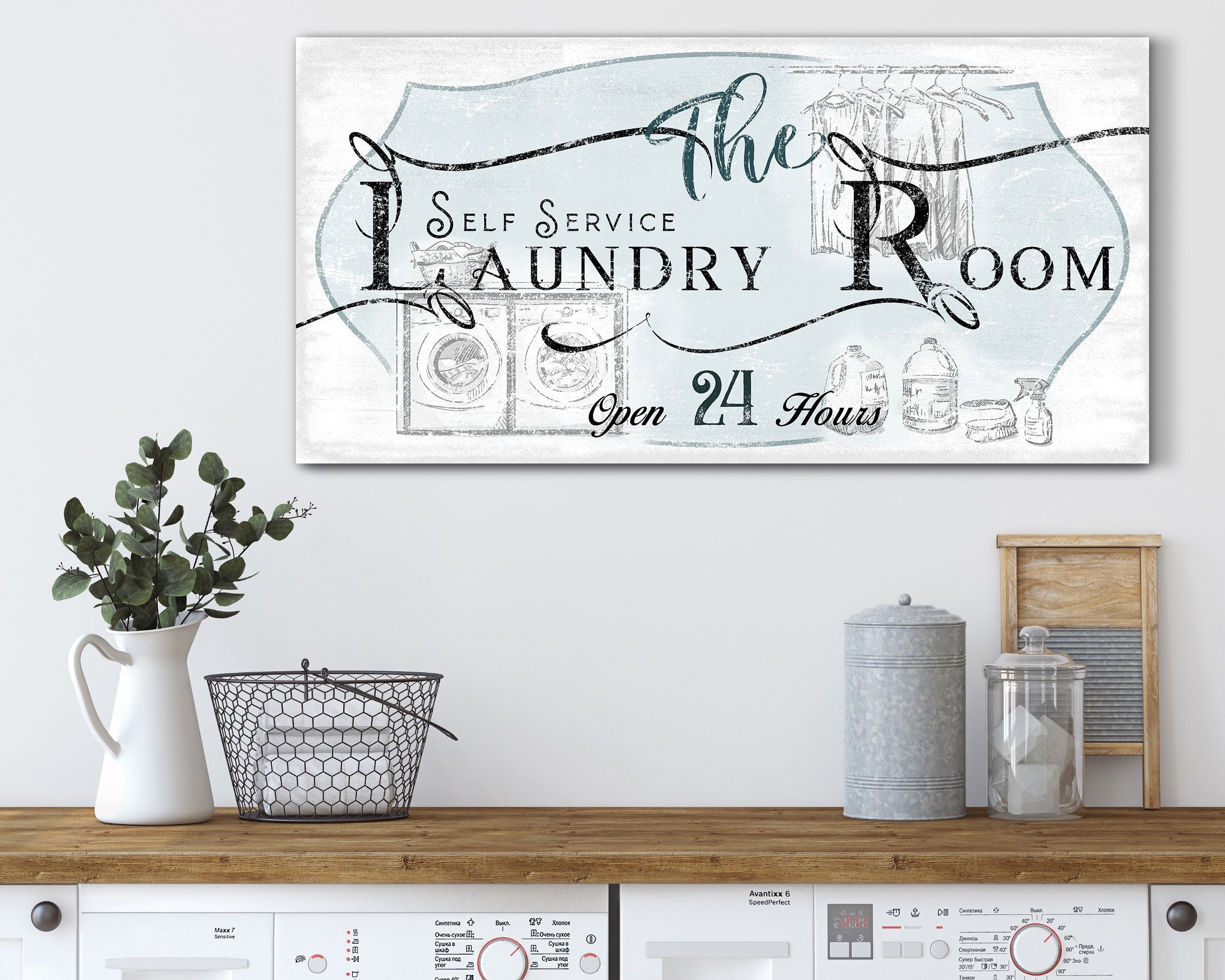 Laundry Room Sign, Laundry Co. Sign, Laundry Sign, Laundry Room Decor ...