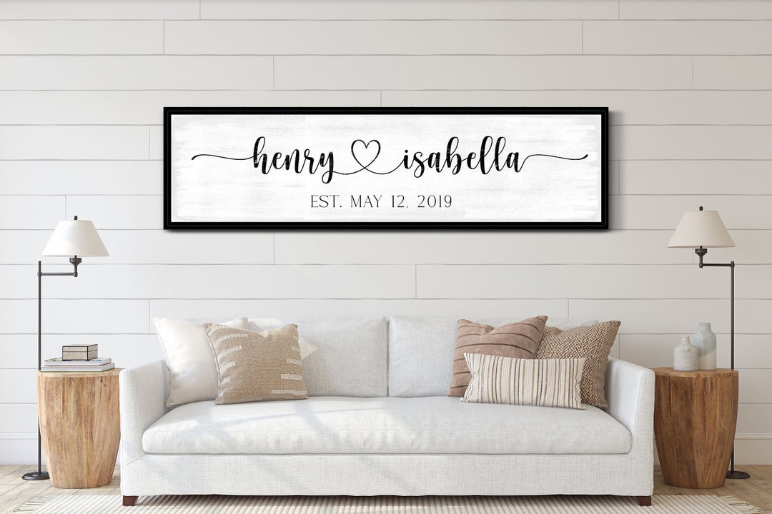 Personalized Couple Name Sign, Bedroom Decor, Master Bedroom Sign ...