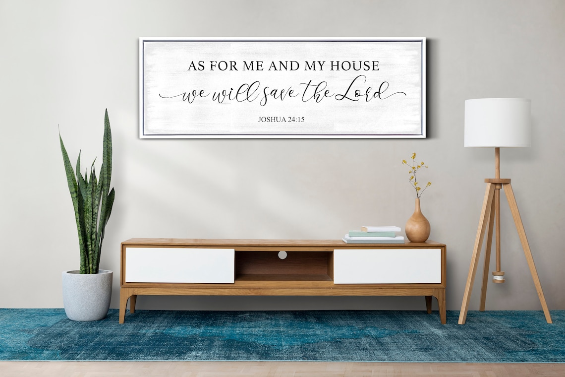 Bible Verse Sign Joshua 24:15 Scripture Religious Wall Sign - Etsy