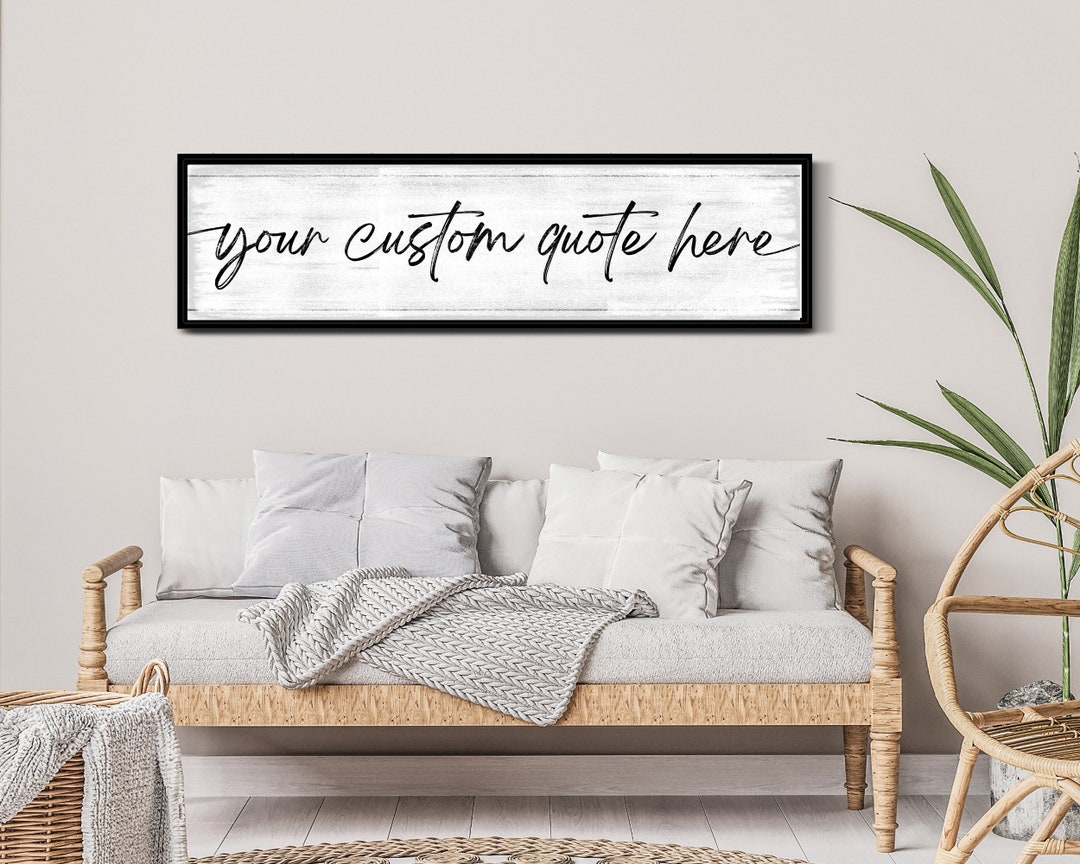 Personalized Quote Text Canvas, Custom Signs With Quotes, Custom Wall ...