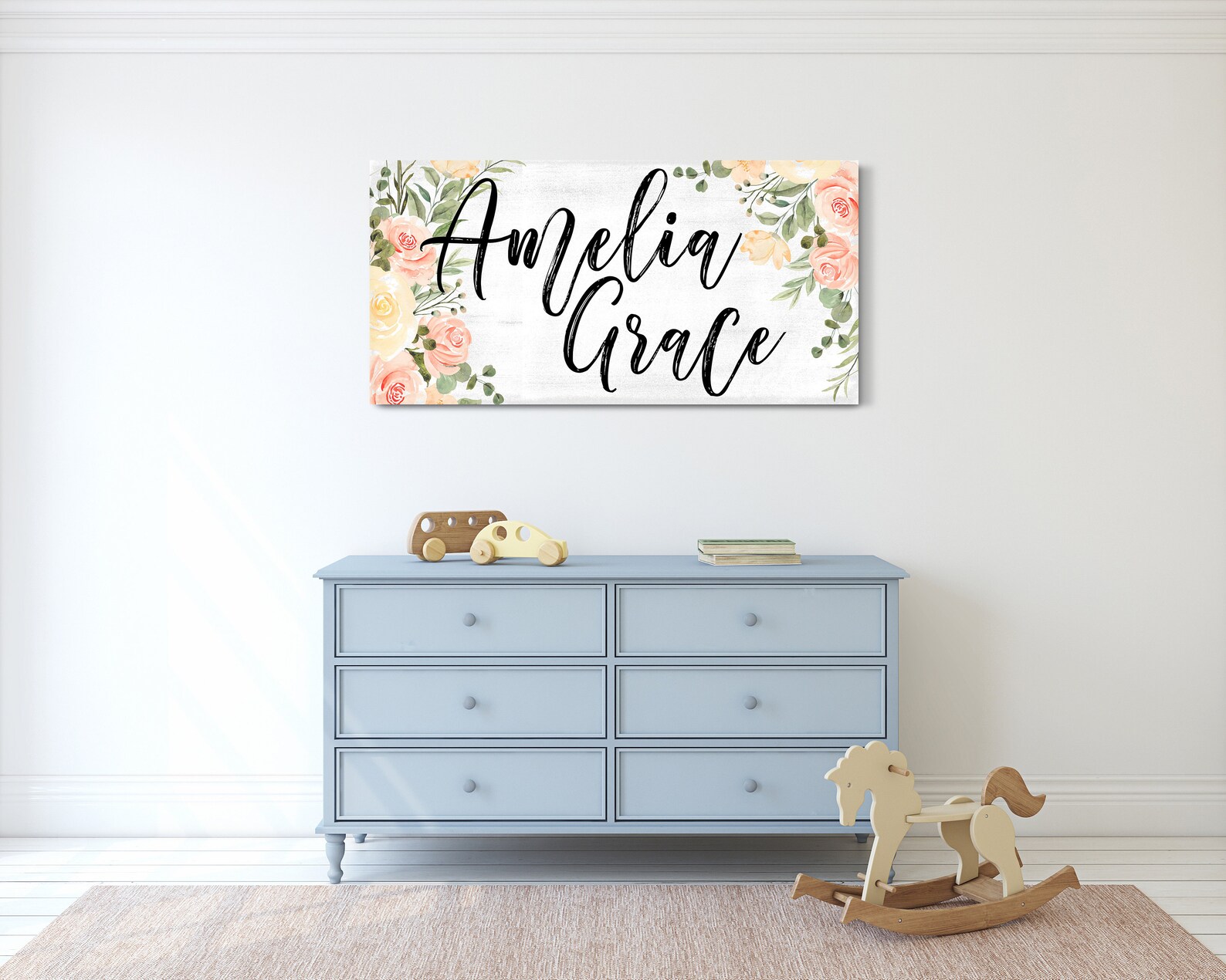Personalized Baby Name Sign, Above Crib Sign, Children Name Sign, Kids ...