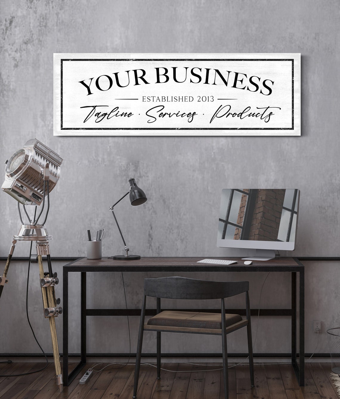 Customized Your Business Sign, Custom Company Name Sign, Modern Your ...