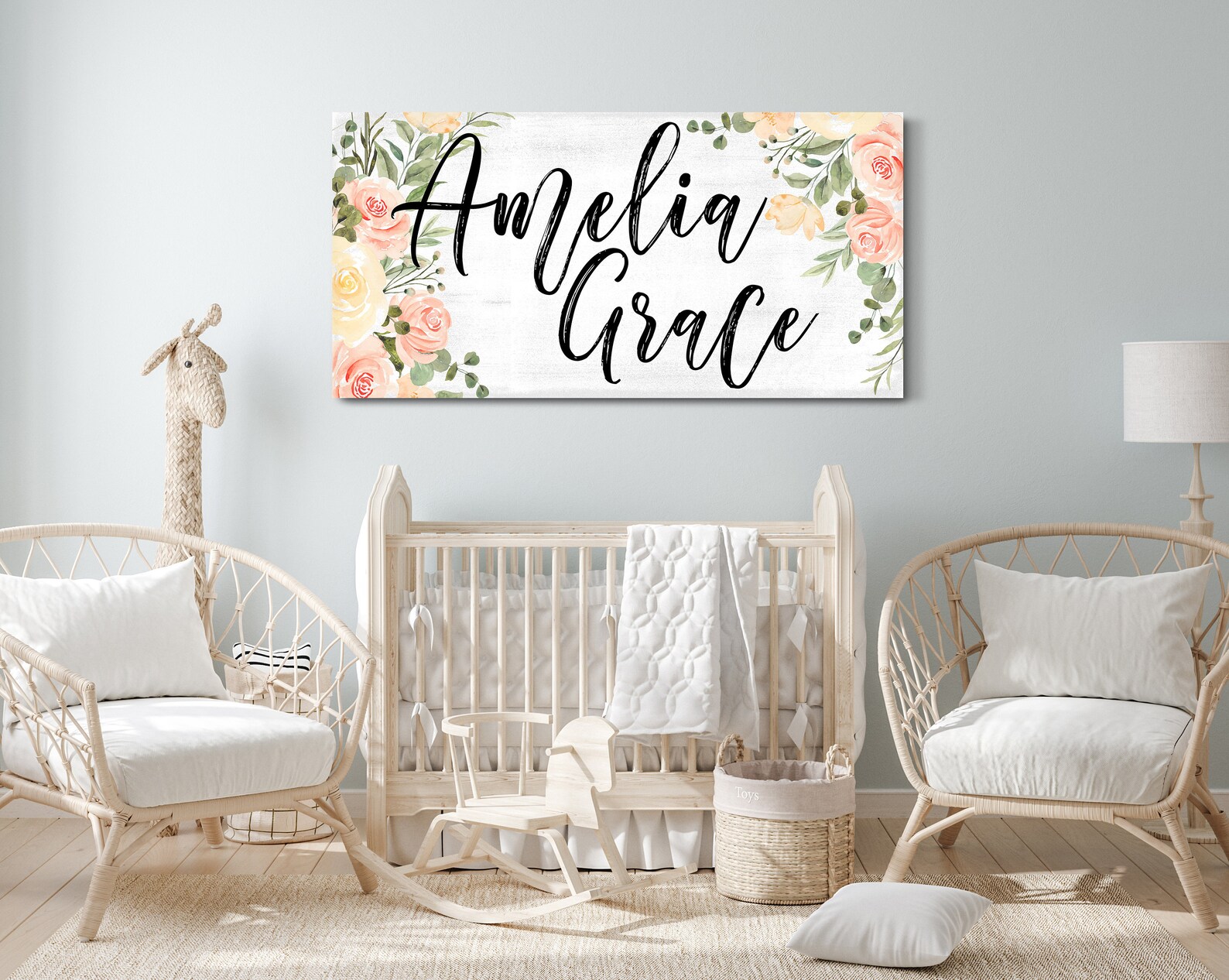 Personalized Baby Name Sign Above Crib Sign Children Name - Etsy