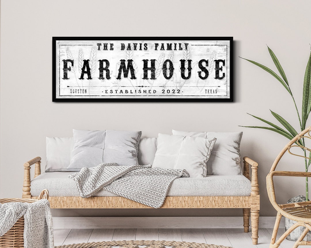 Personalized Farmhouse Sign, Family Farmhouse Sign, Homestead Farm Sign ...