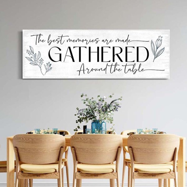 Gathered Around the Table Sign - Etsy