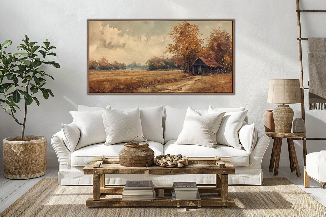 Countryside Wall Art, Vintage Country Framed Wall Decor, Rustic ...