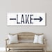 Lake Sign With Arrow Lake Direction Sign Lake Sign Lake - Etsy