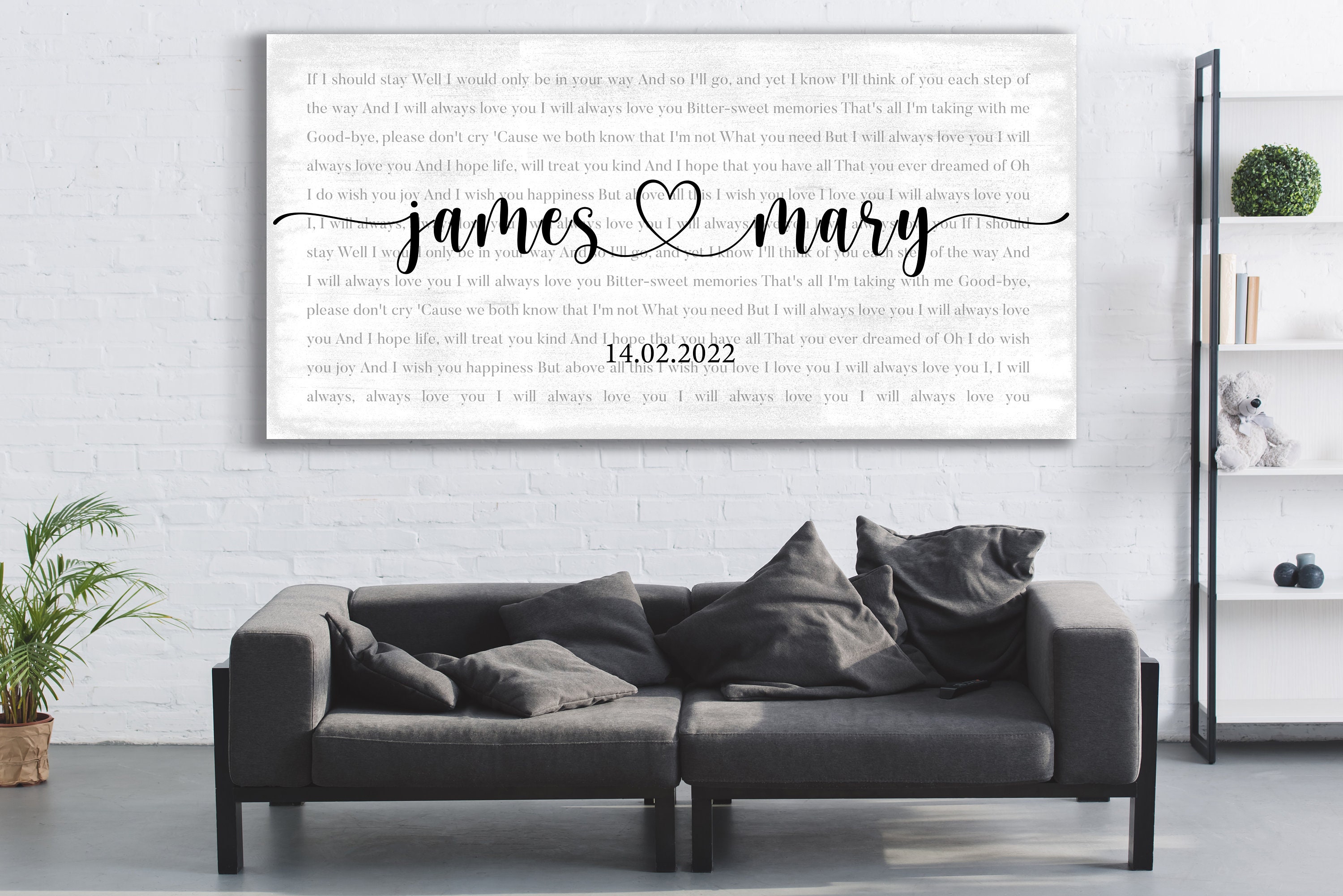Custom Song Lyrics Sign Wedding Song Lyrics Anniversary - Etsy