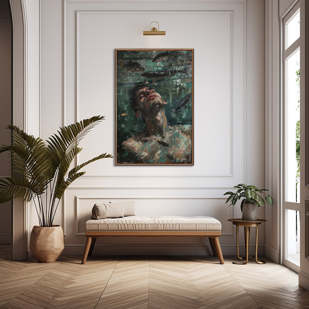 Abstract Pisces Wall Art, Vintage Horoscope Wall Decor, Abstract ...