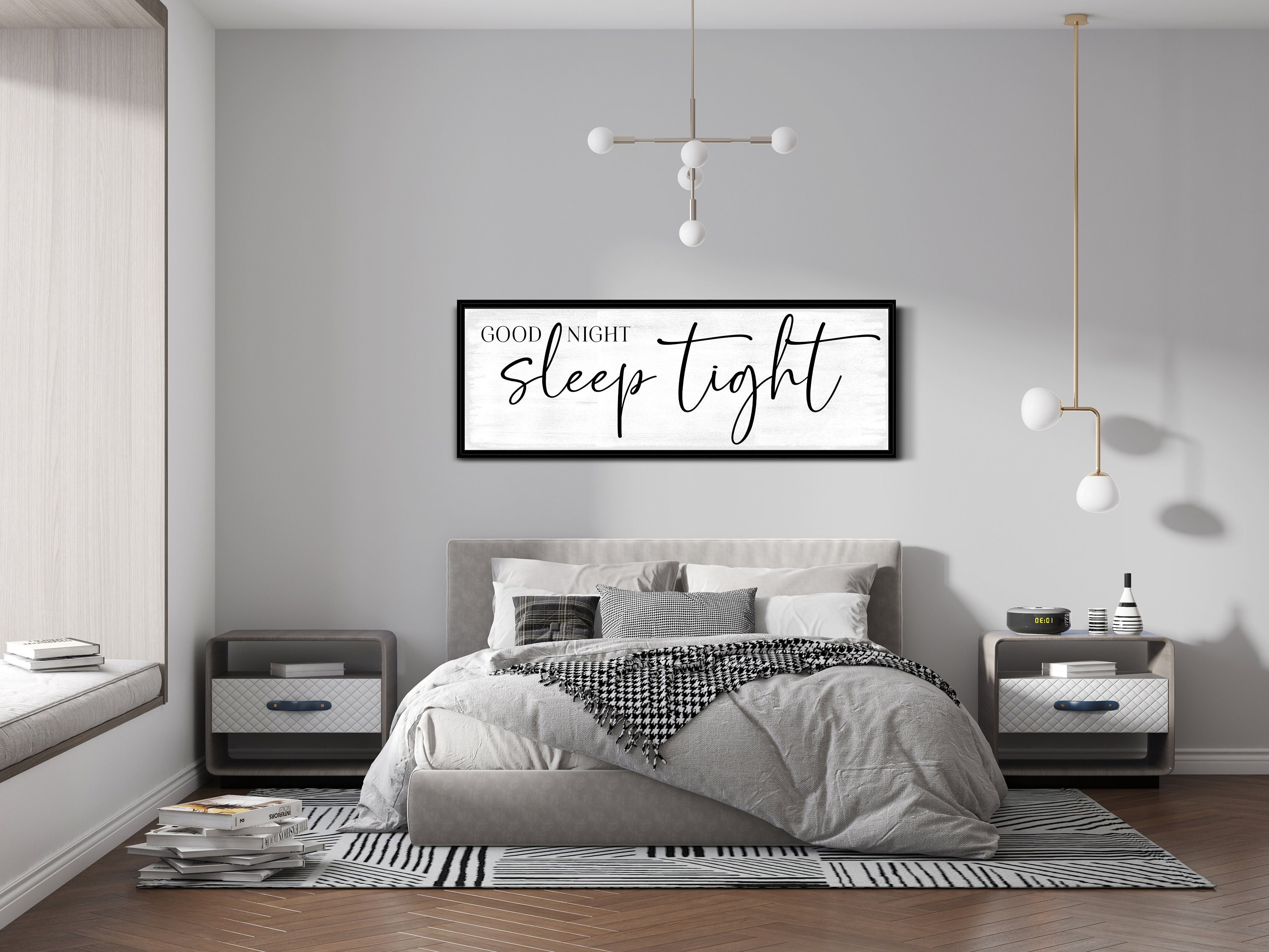 Good Night Sleep Tight Sign Go to Sleep Sign Master Bedroom - Etsy