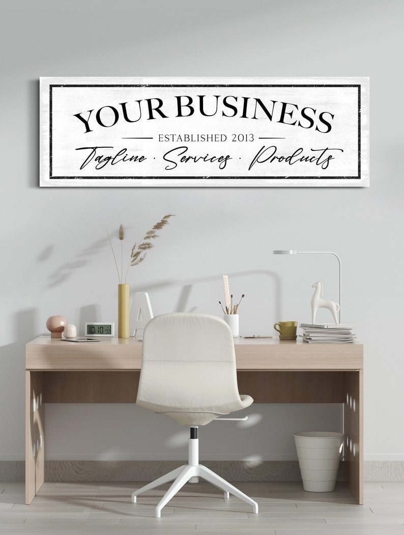Customized Your Business Sign, Custom Company Name Sign, Modern Your ...