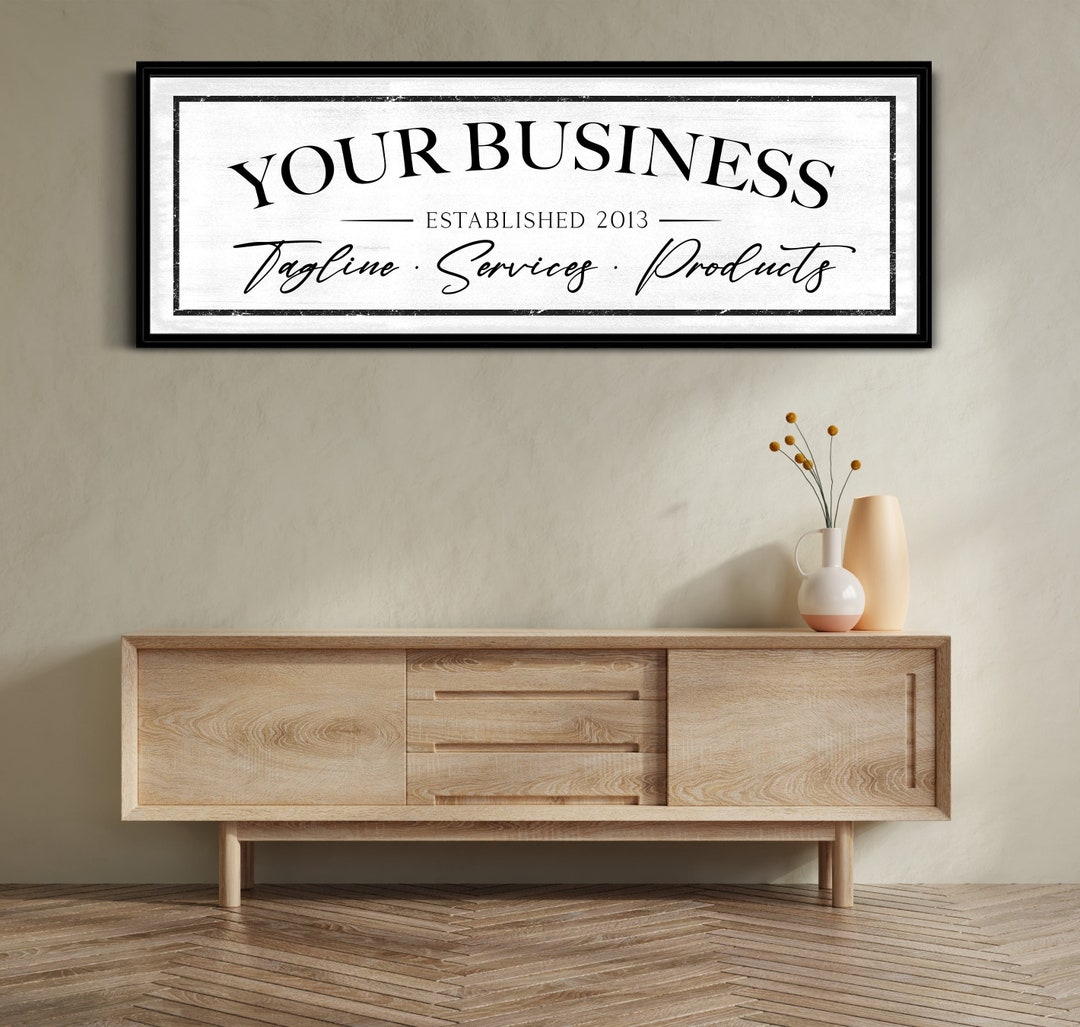 Customized Your Business Sign, Custom Company Name Sign, Modern Your ...