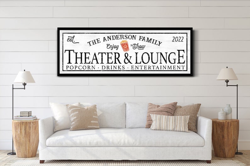 Personalized Theater & Lounge Sign Custom Movie and Game Room - Etsy