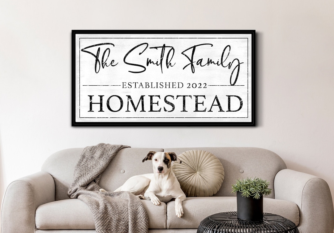 Personalized Homestead Sign, Farmhouse Sign, Family Homestead Sign ...