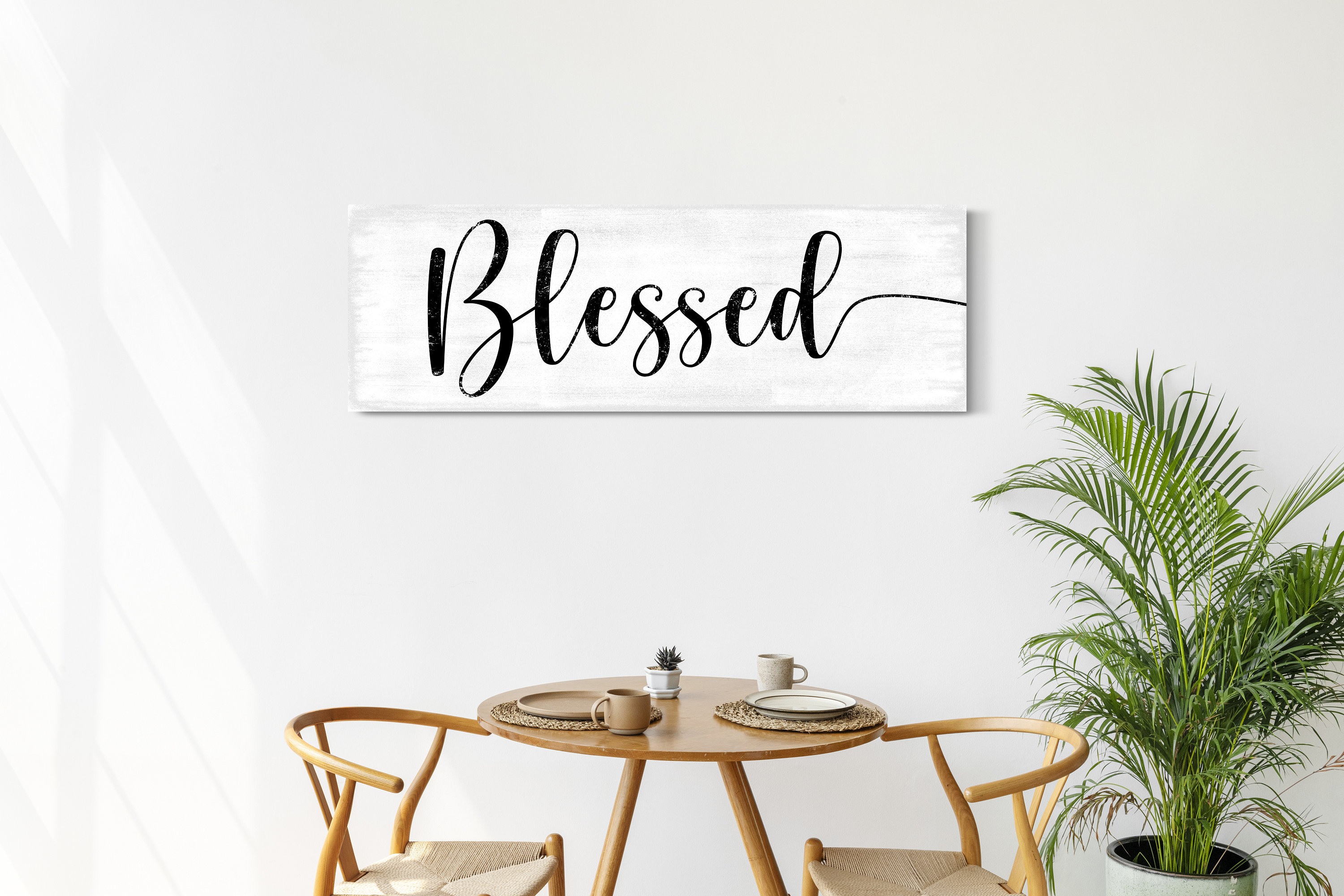 Blessed Sign Blessed Word Sign Blessed Sign Decor Living - Etsy