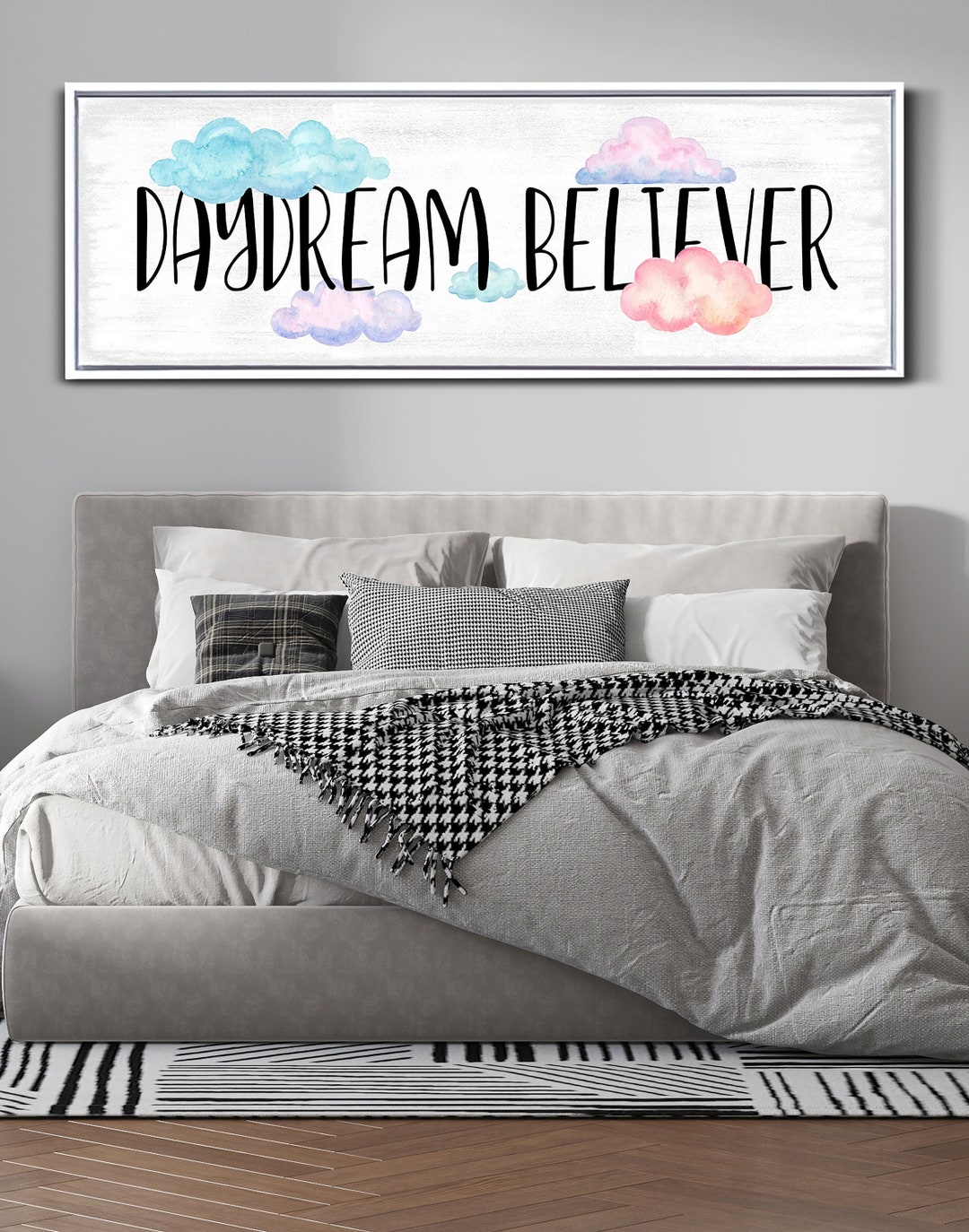 Daydream Believer Quote Sign, Master Bedroom Sign, Above Bed Sign ...
