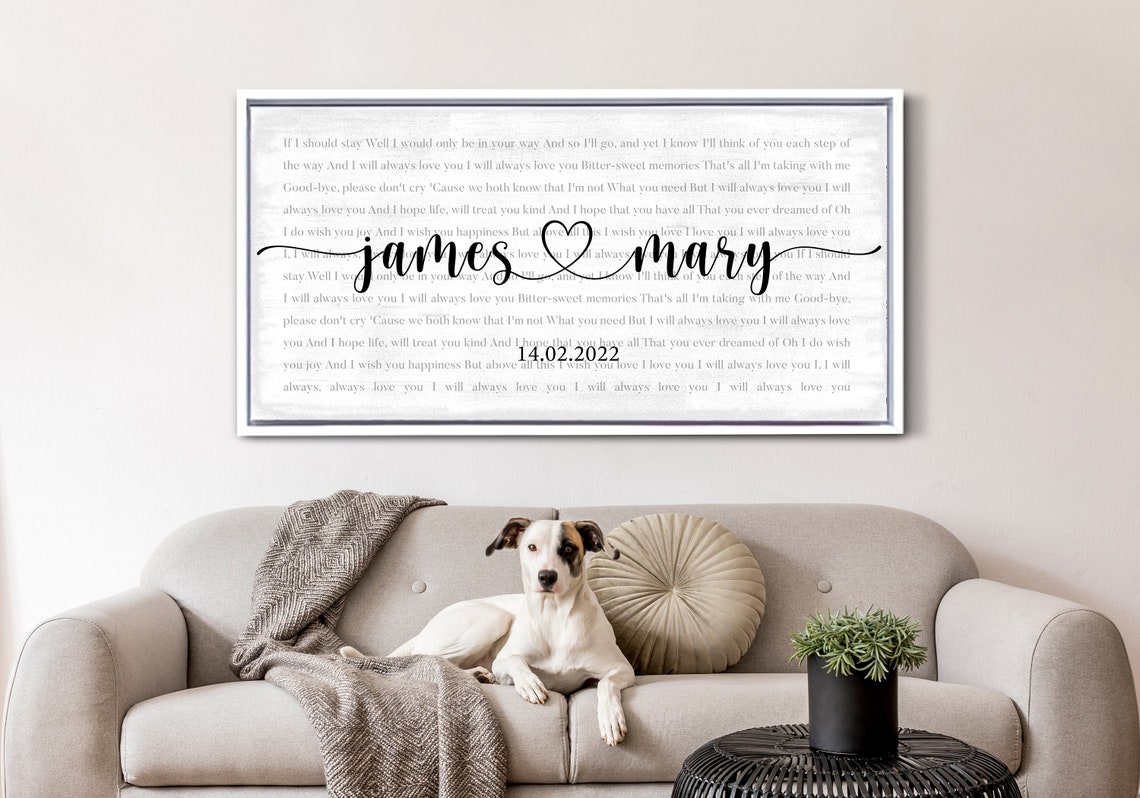 Custom Song Lyrics Sign Wedding Song Lyrics Anniversary - Etsy