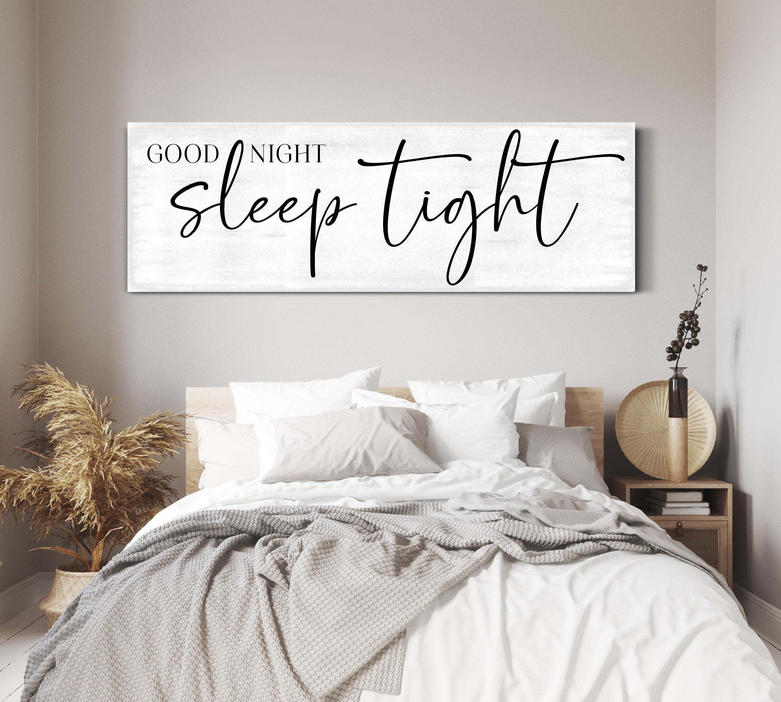 Good Night Sleep Tight Sign Go to Sleep Sign Master Bedroom - Etsy