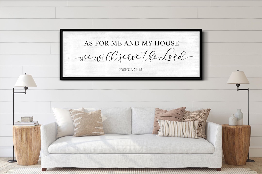 As for Me and My House We Will Serve the Lord Sign Bible Verse Wall ...
