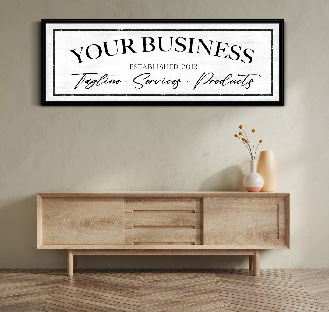 Customized Your Business Sign, Custom Company Name Sign, Modern Your ...
