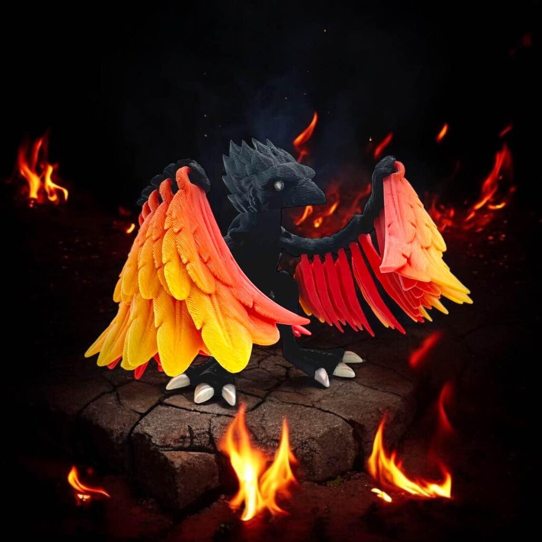 Flexi Phoenix - 3D Printed Fun & Flexible Articulated Fidget Toy From ...