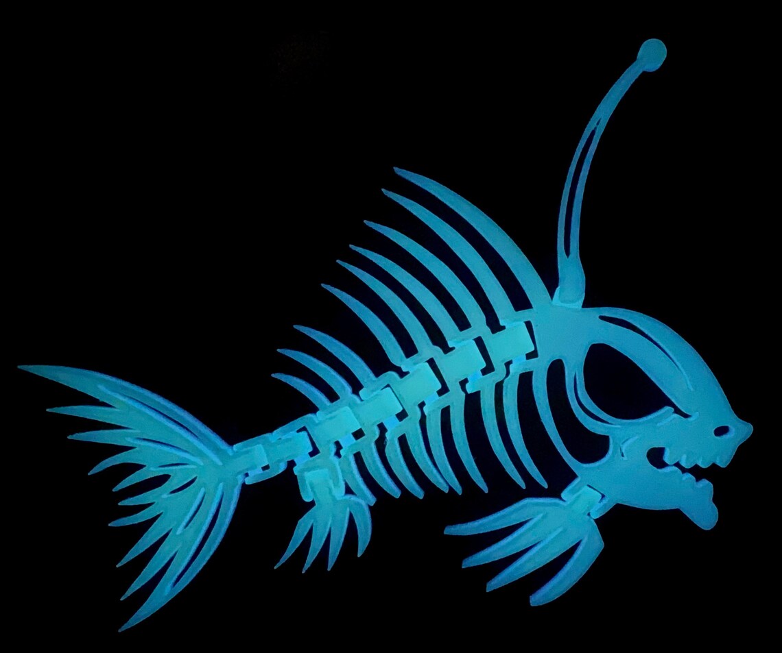 Anglerfish Skeleton 3D Printed Fun & Flexible Articulated - Etsy