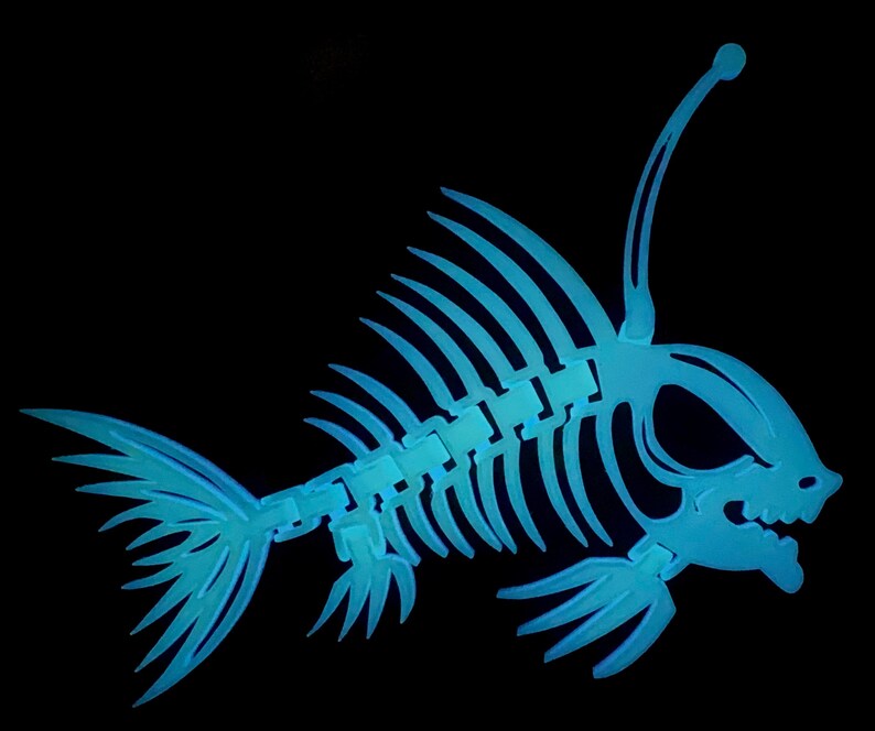 Anglerfish Skeleton 3D Printed Fun & Flexible Articulated - Etsy