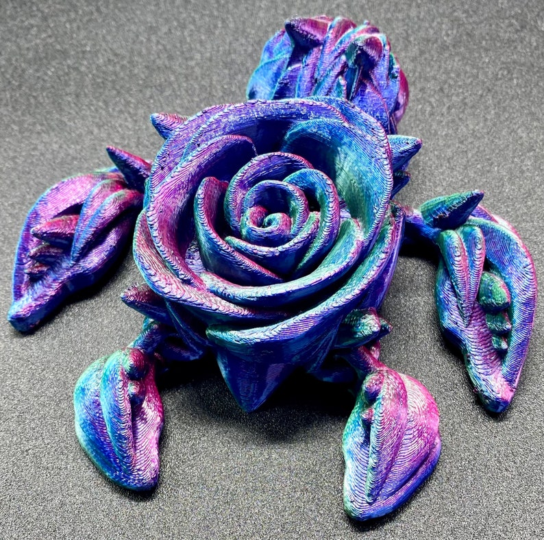 3D Printed Articulated Rose Turtle roseurtle Toy - Etsy