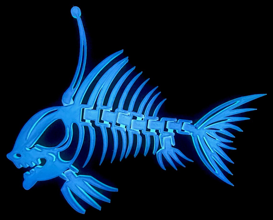 Anglerfish Skeleton 3D Printed Fun & Flexible Articulated - Etsy