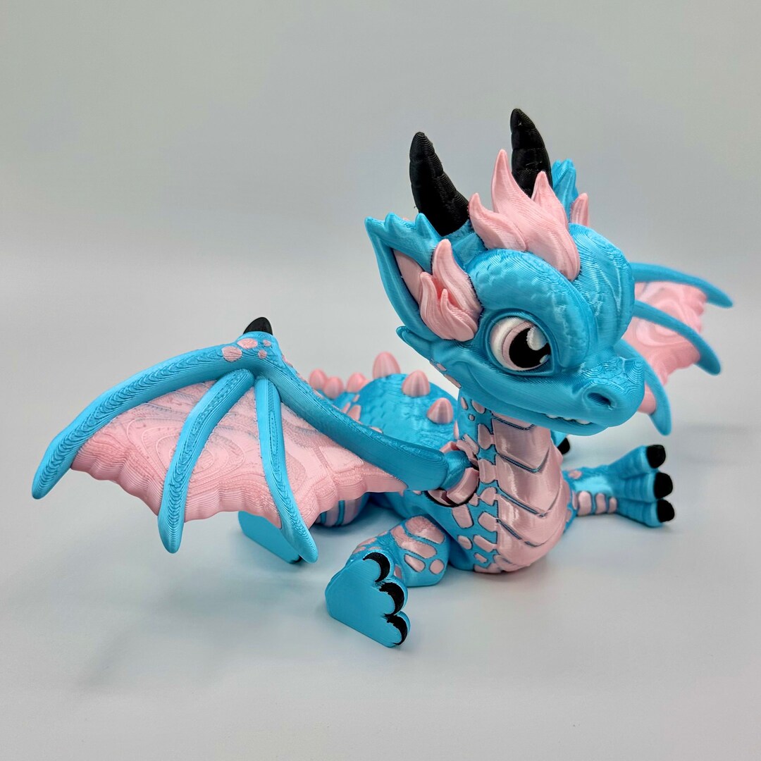 Toonz Dragon - 3D Printed Fun & Flexible Articulated Fidget Toy From ...