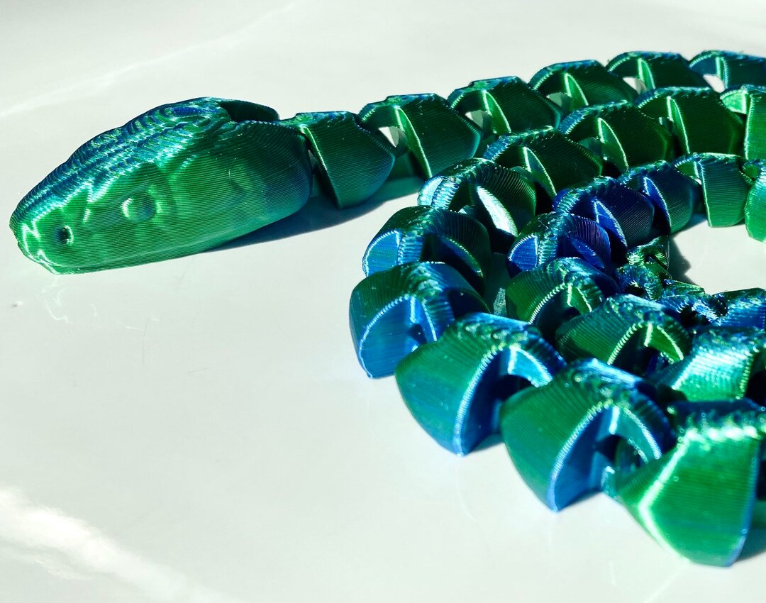 Basic Ball Python Snake - 3D Printed Fun & Flexible Articulated Fidget ...