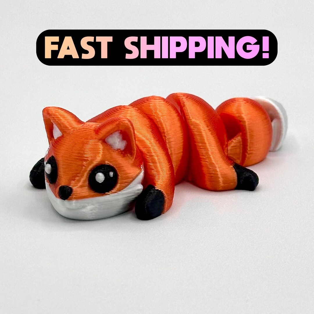 Flexi Fox Baby - 3D Printed Fun & Flexible Articulated Fidget Toy From ...