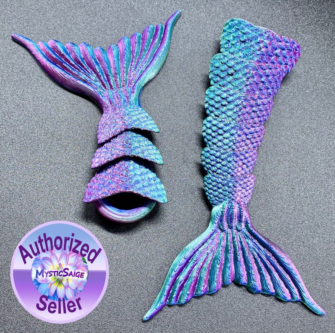 Mermaid Tail – 3D Printed Articulated Flexible Mermaid Figure With Loop ...