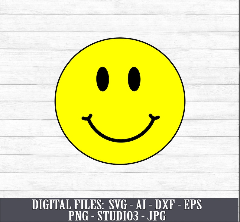 Smiley Face, Instant Download SVG,PNG, Eps,tiff,dxf,jpg Digital ...