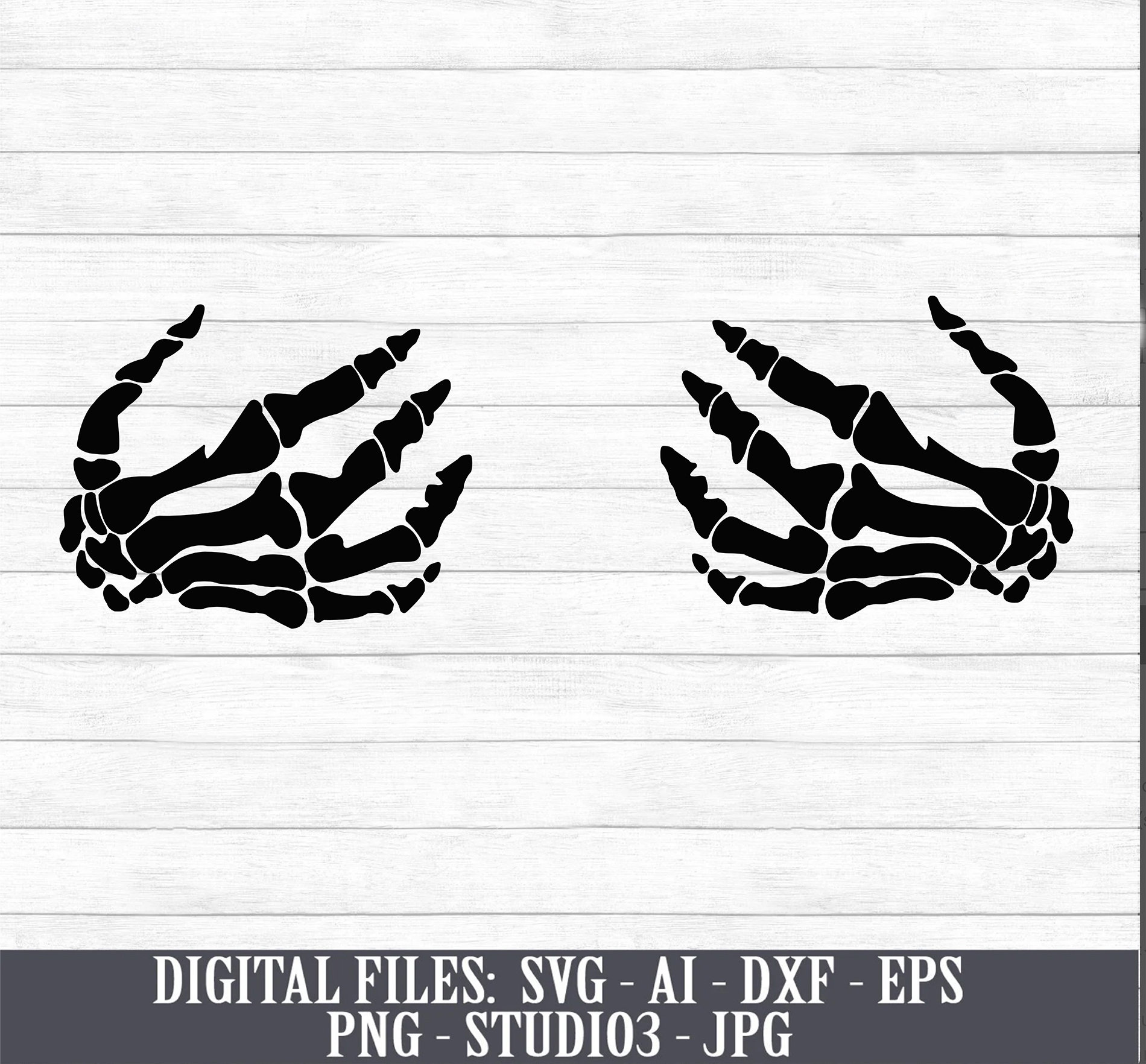 Skeleton Hands Instant Download SVG,PNG, Eps,tiff,dxf,jpg Digital ...