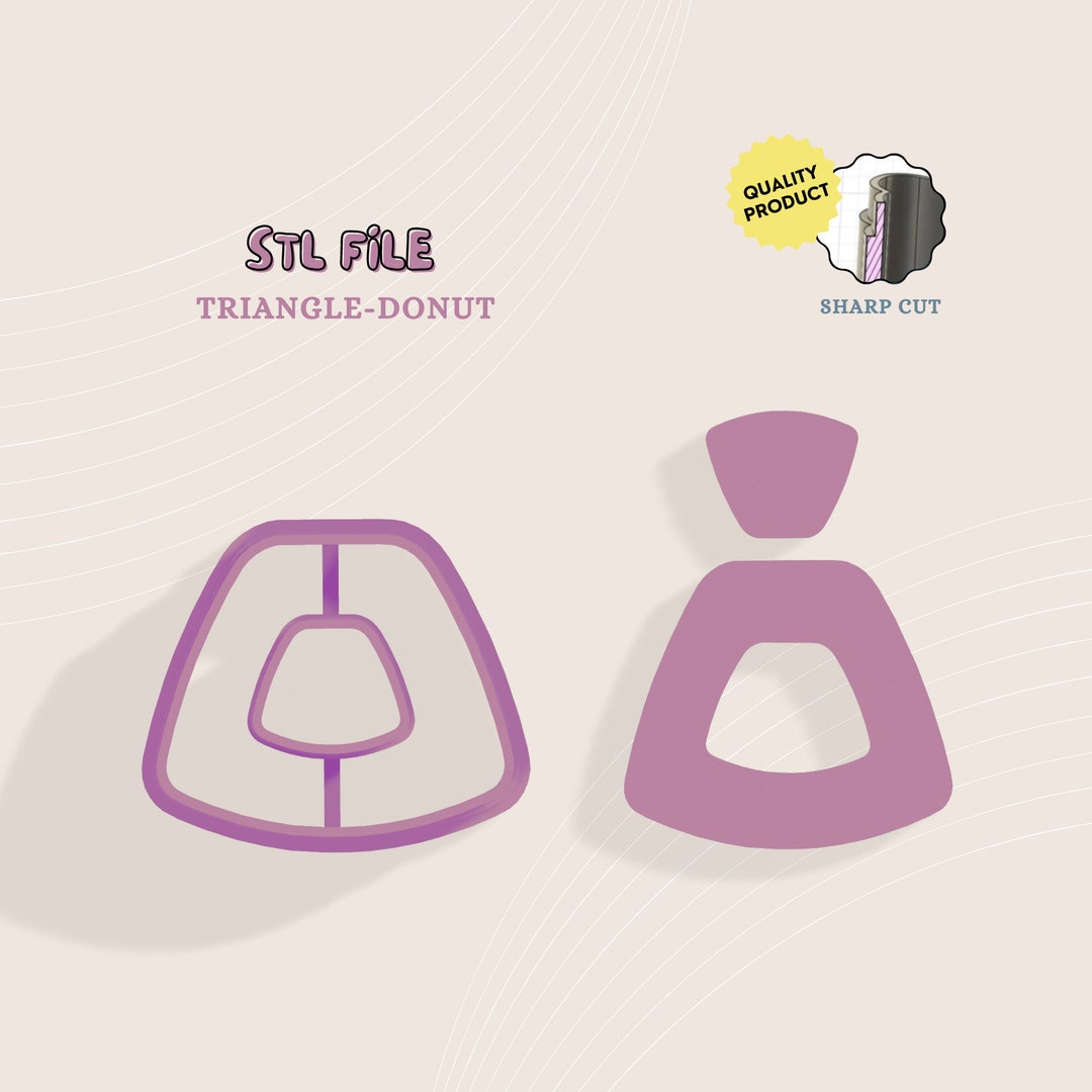 Triangle Donut Polymer Clay Cutters, Polymer Clay STL File, 3d Print ...