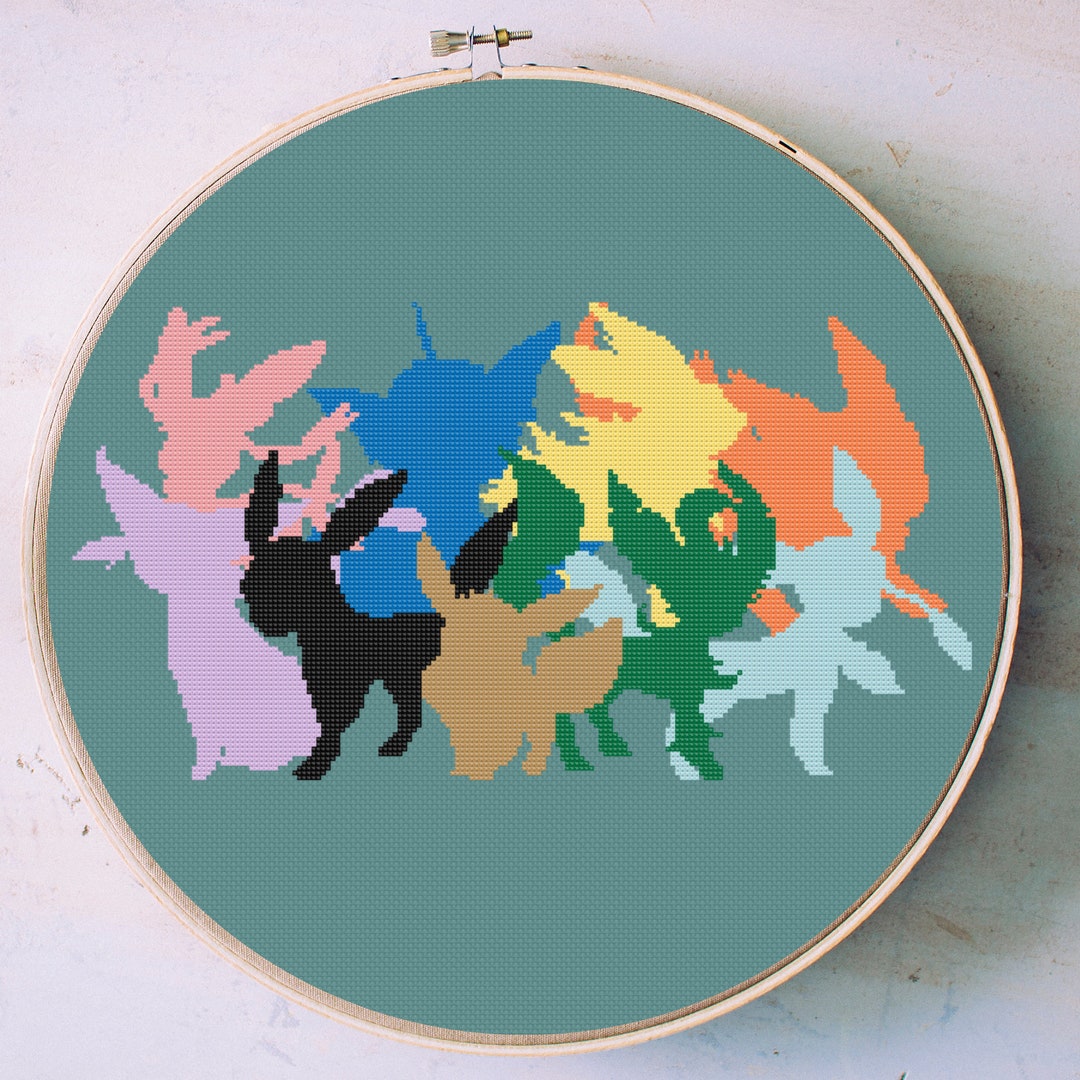 Simple Cross Stitch Pattern | INSTANT DOWNLOAD | Eevee Evolution Cross ...