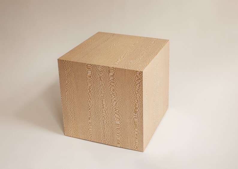 Plinth Cube Coffee Table. Beige Lacewood - Etsy