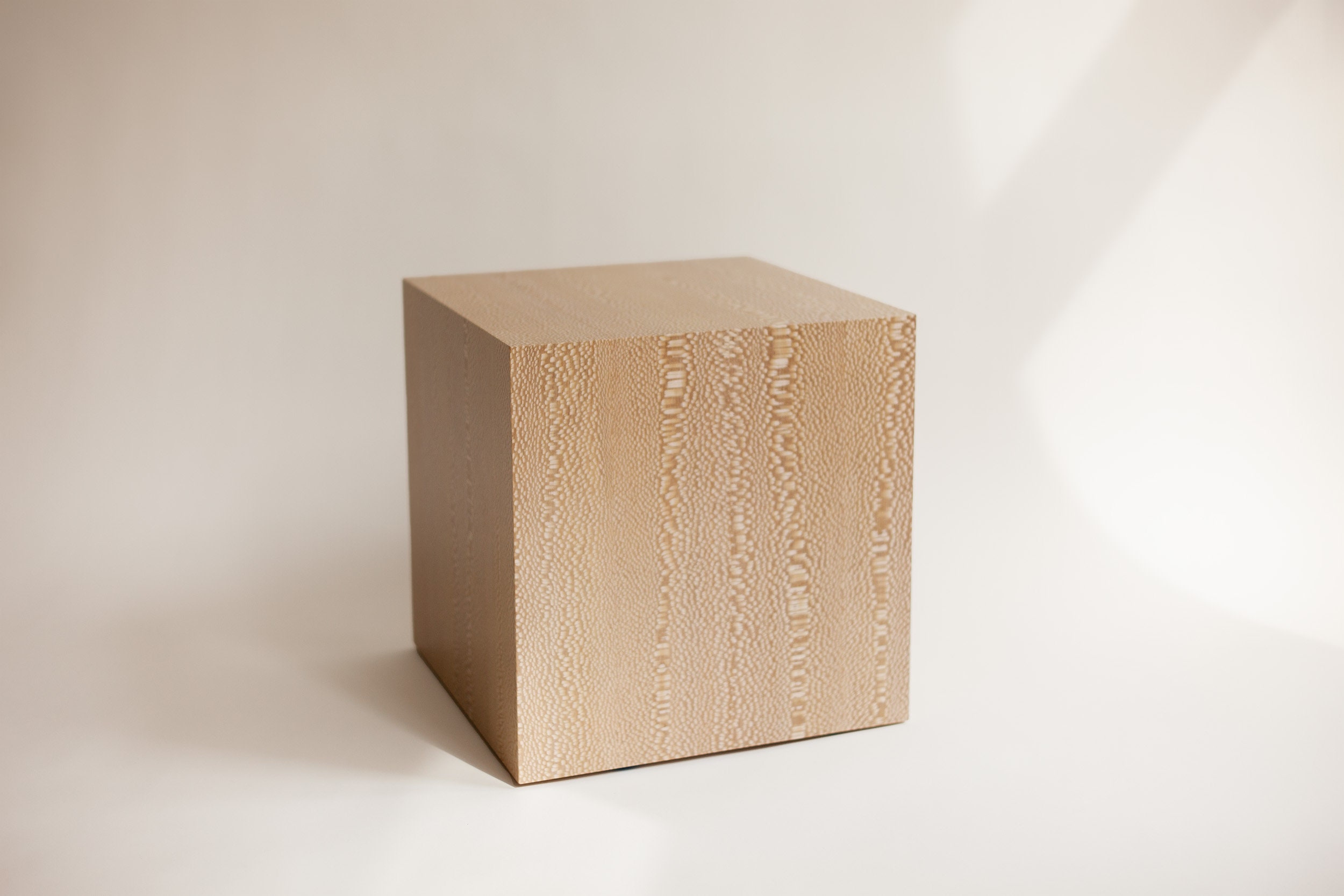 Plinth Cube Coffee Table. Beige Lacewood - Etsy