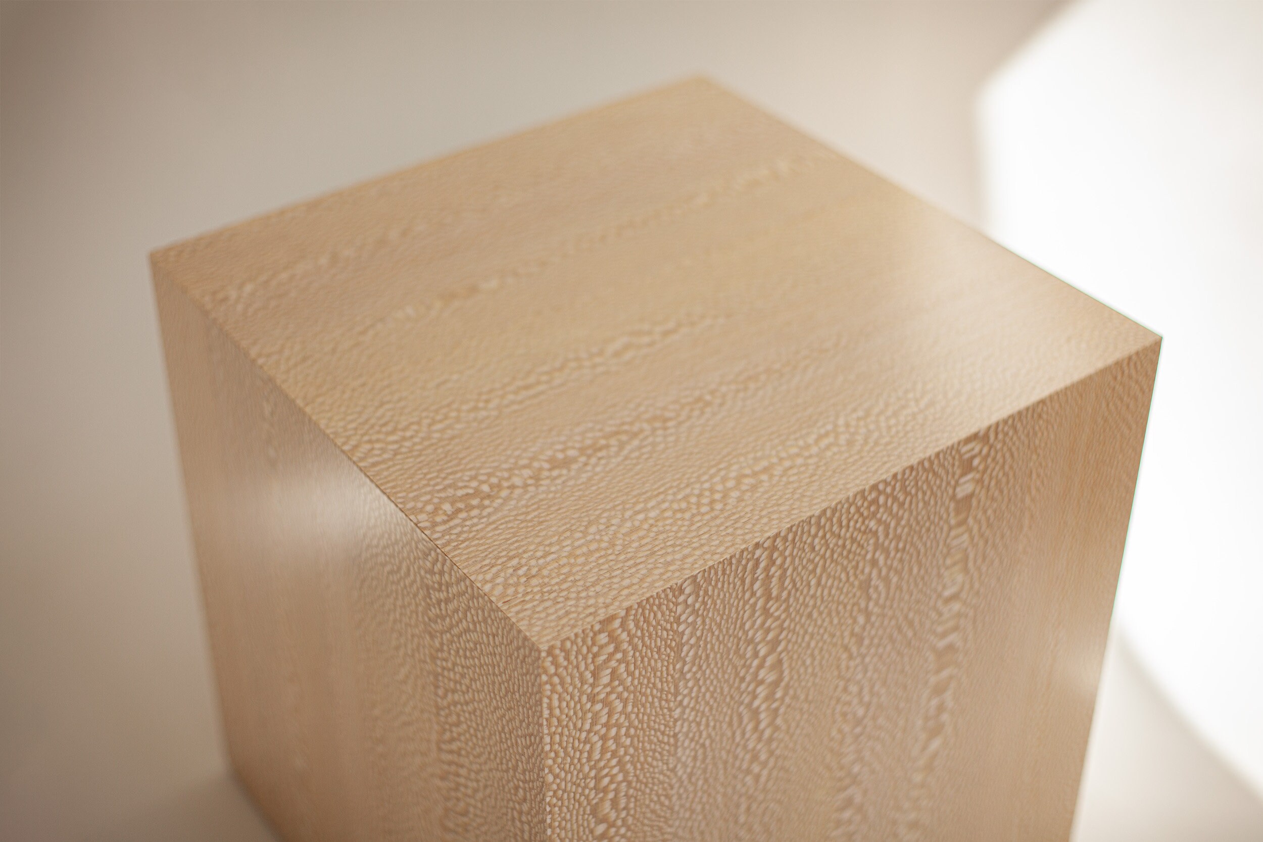 Plinth Cube Coffee Table. Beige Lacewood - Etsy
