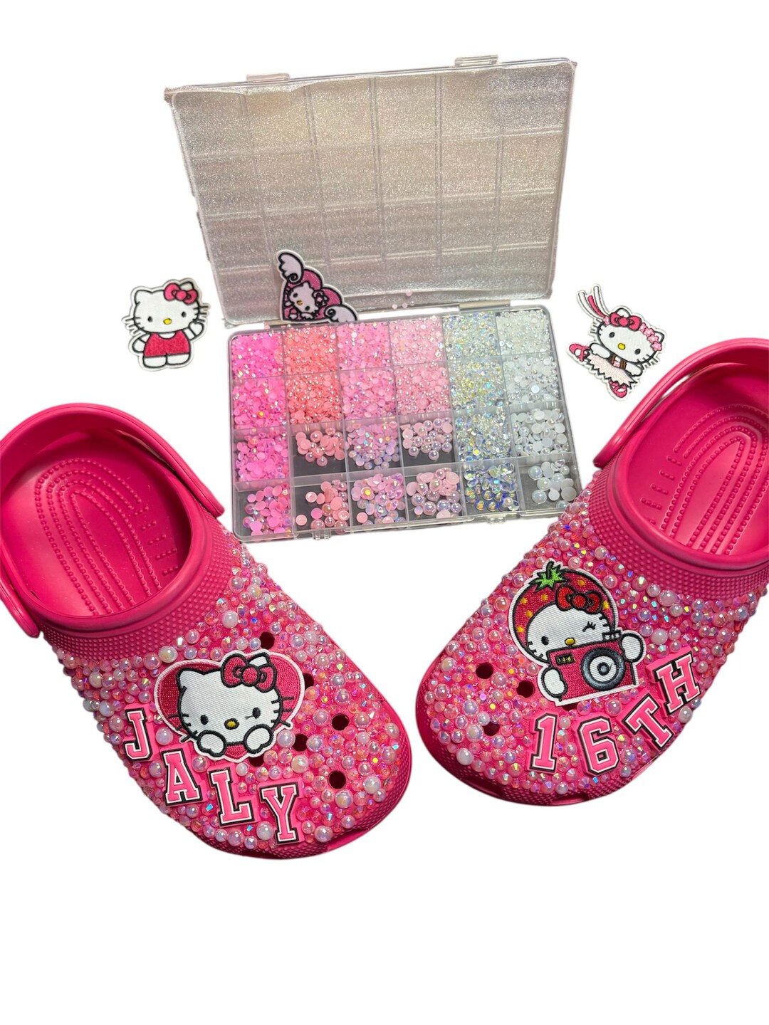 Hello Kitty Blinged Crocs - Etsy