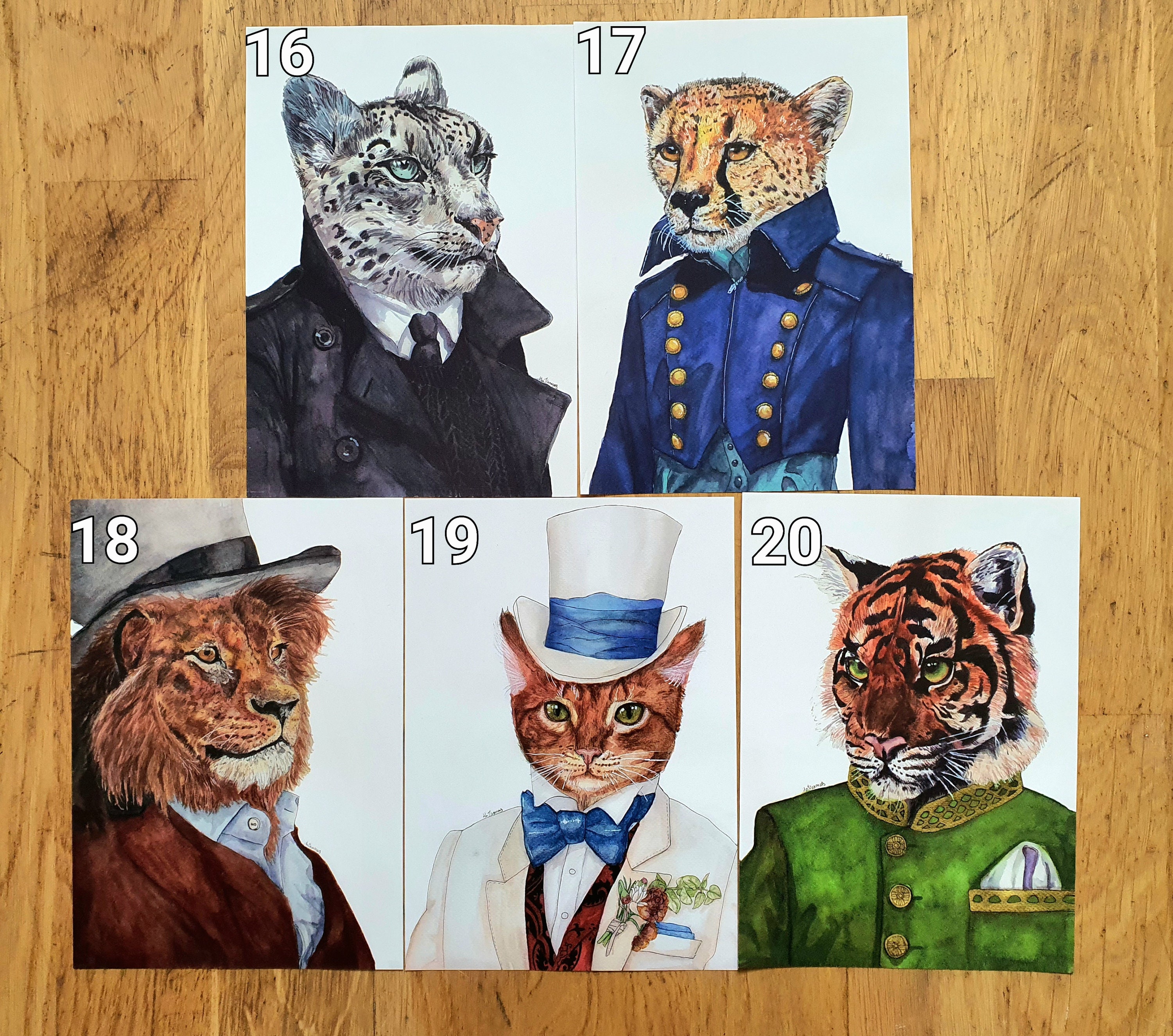 Mix and Match Art Prints A5 Wall Art Offer Dapper Animals - Etsy