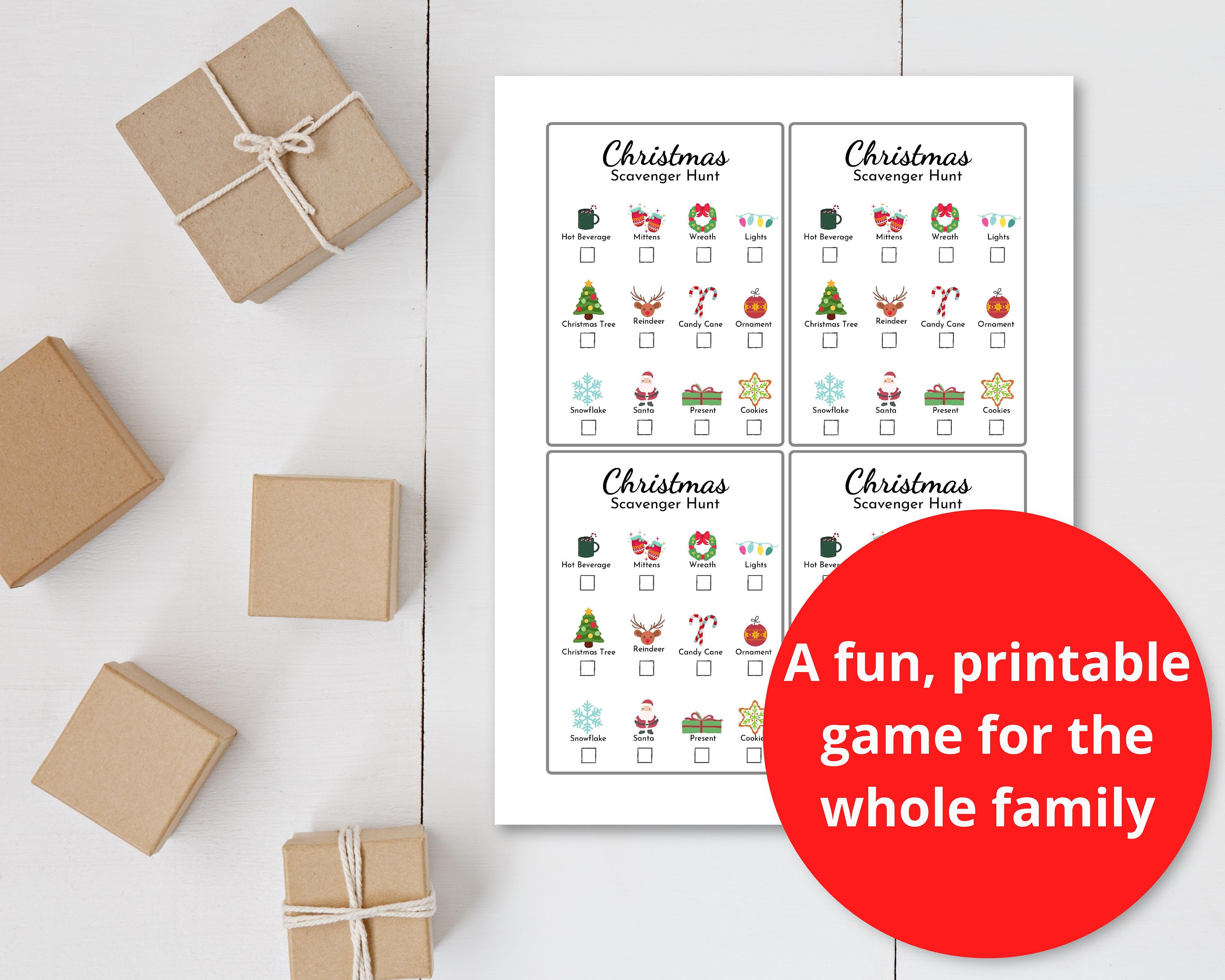 Christmas Printable Bundle for Kids, Letter to Santa, Scavenger Hunt ...
