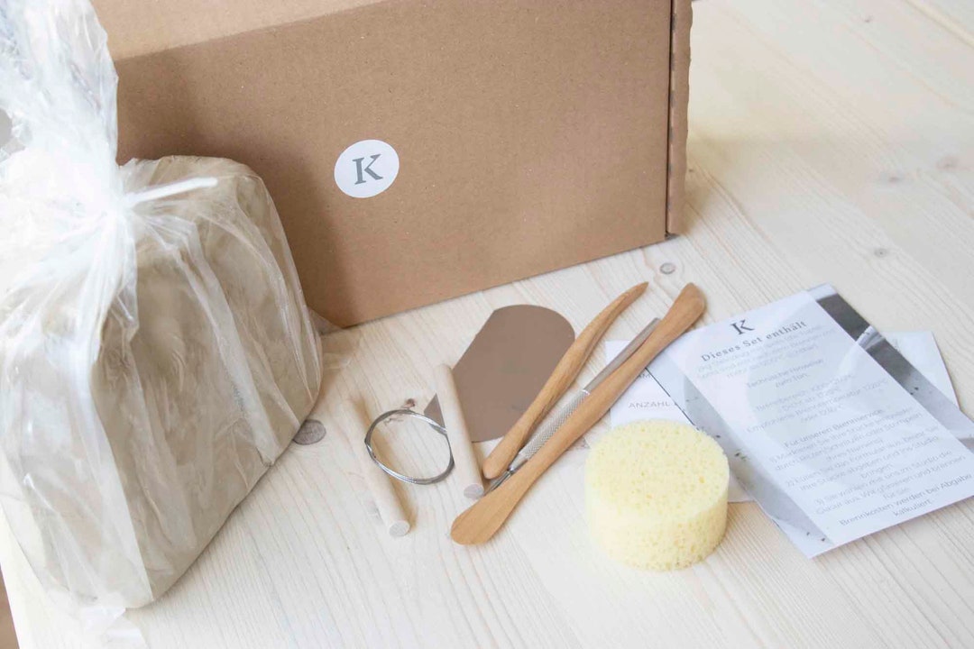 Töpferset für zu Hause, Ton Kit, Ton Set, zu Hause töpfern, Keramik Kit ...