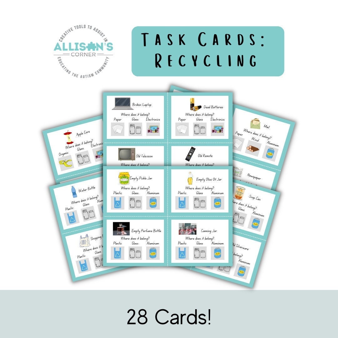 Task Cards: Recycling - Digital Download - Etsy